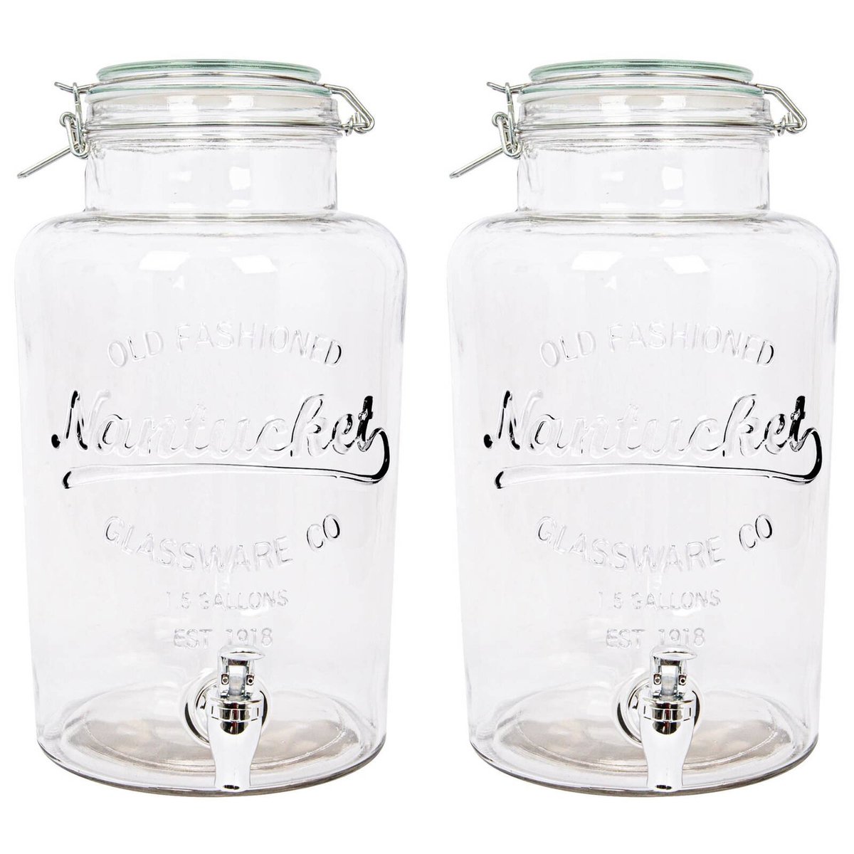 Rink Drink Glass Drinks Dispensers with Tap - 6.5L - Pack of 2 ...