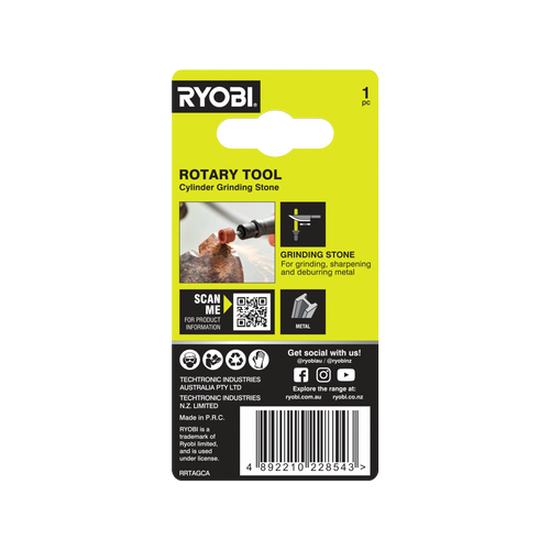 Ryobi 9.5mm Rotary Cylinder Grinding Stone - Bunnings Australia