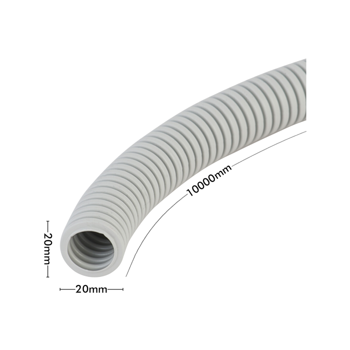 DETA 10m Medium Duty Corrugated Conduit - 20mm Grey - Bunnings New Zealand