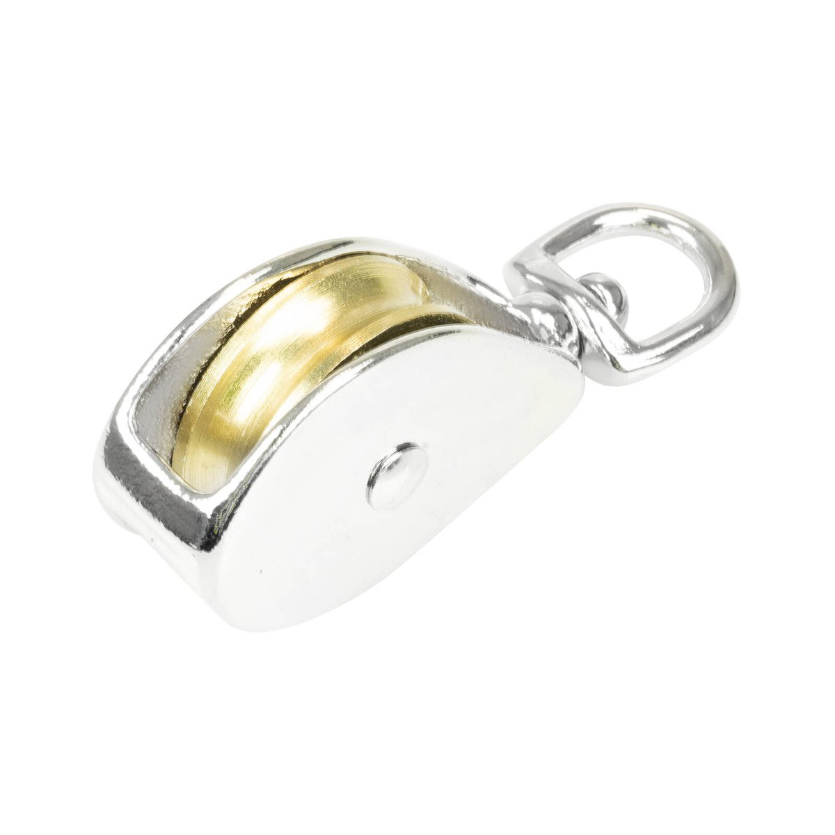 Pinnacle 50mm Nickel Plated Brass Pulley - Bunnings Australia