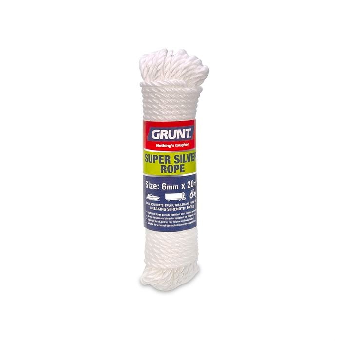 Grunt 6mm x 20m White Super Silver Rope - Bunnings New Zealand