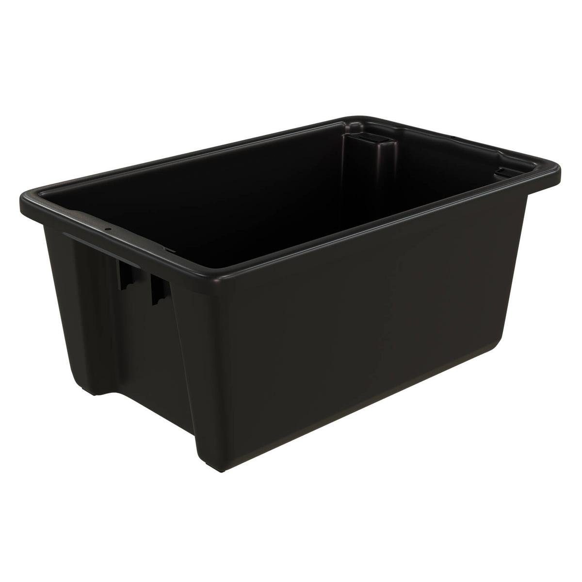 Handy Storage 54L Black Heavy Duty Crate - Bunnings Australia