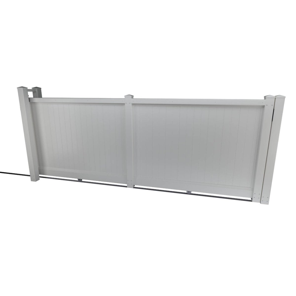 Think Fencing 4800 x 1760mm White PVC Mystique Sliding Gate - Bunnings ...