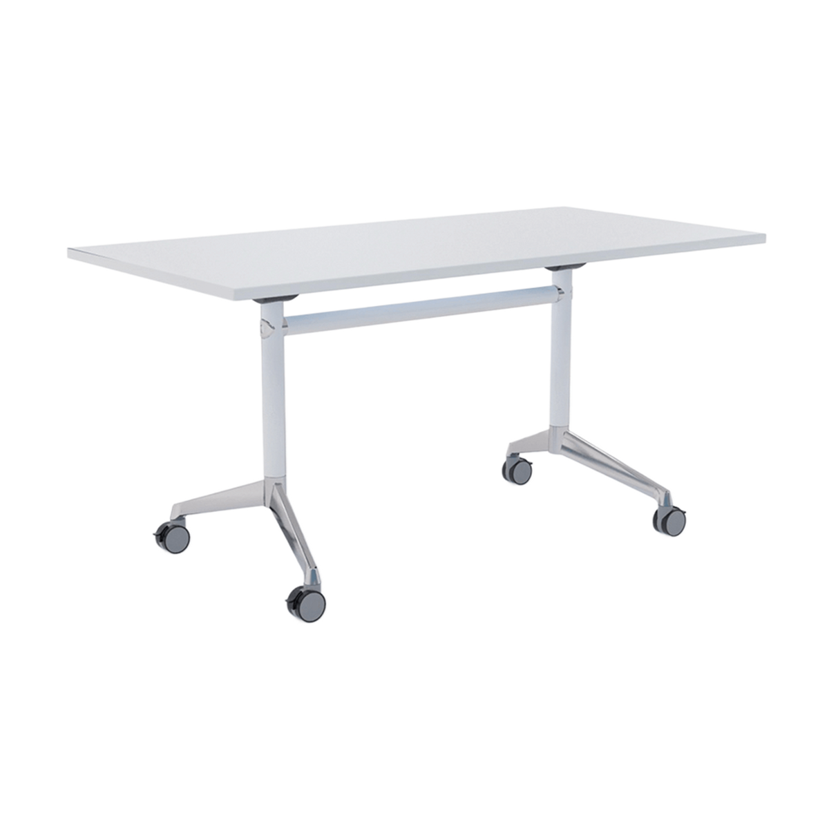 OLG Office Modulus Flip Table 1800W x 750D, White Frame & Top ...