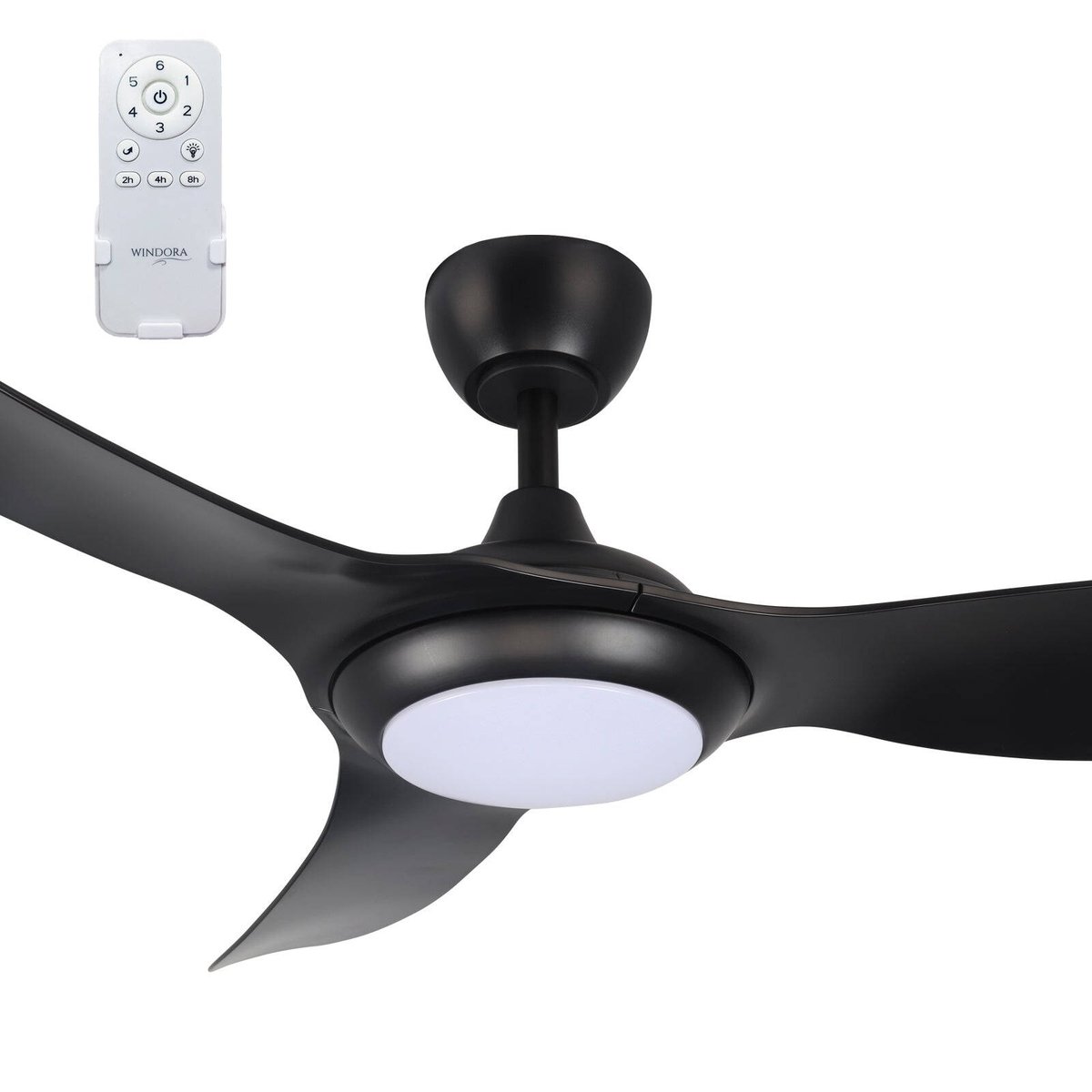 Windora Vanta 52" Modern DC Ceiling Fan with 3CCT LED Dimmable Light ...