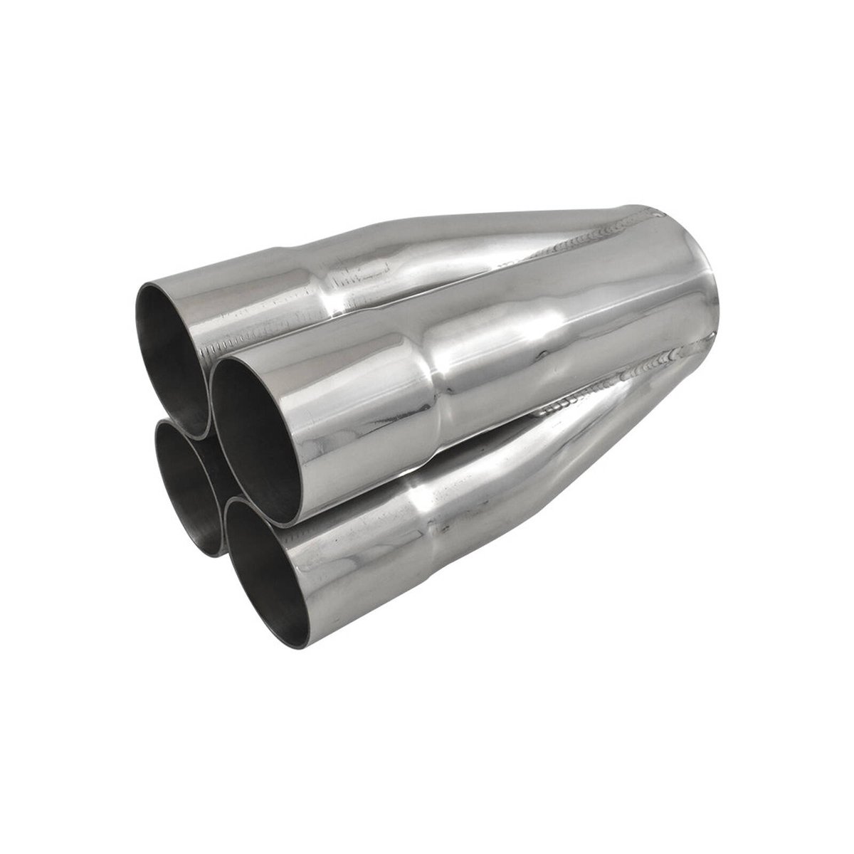 Outlaw Polished Stainless Steel 4 Into 1 Merge Collector, 4 X 1¾" ID, 3 ...