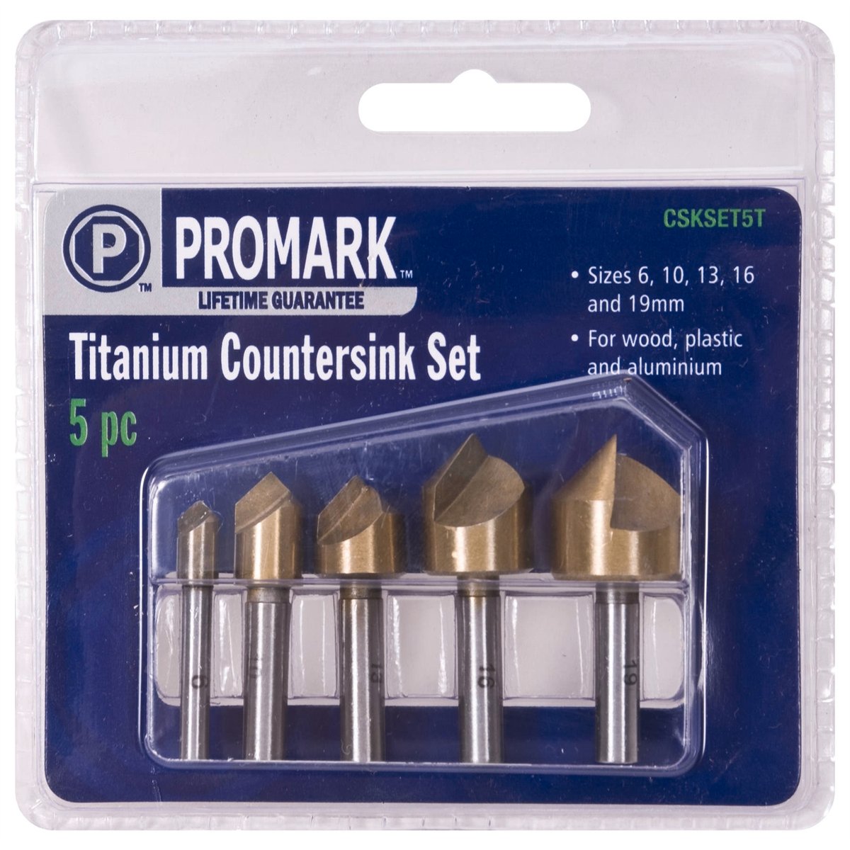 Promark Titanium Countersink Bit Set 5pc - Bunnings New Zealand