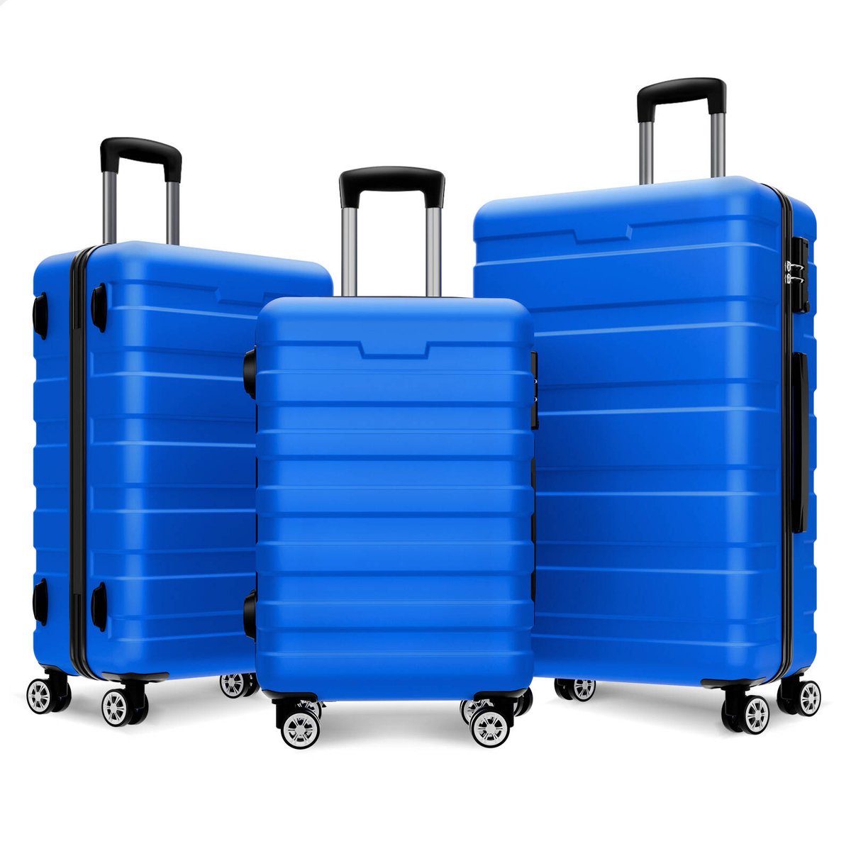 ALFORDSON 3pcs Luggage Trolley Suitcase Set Blue - Bunnings Australia