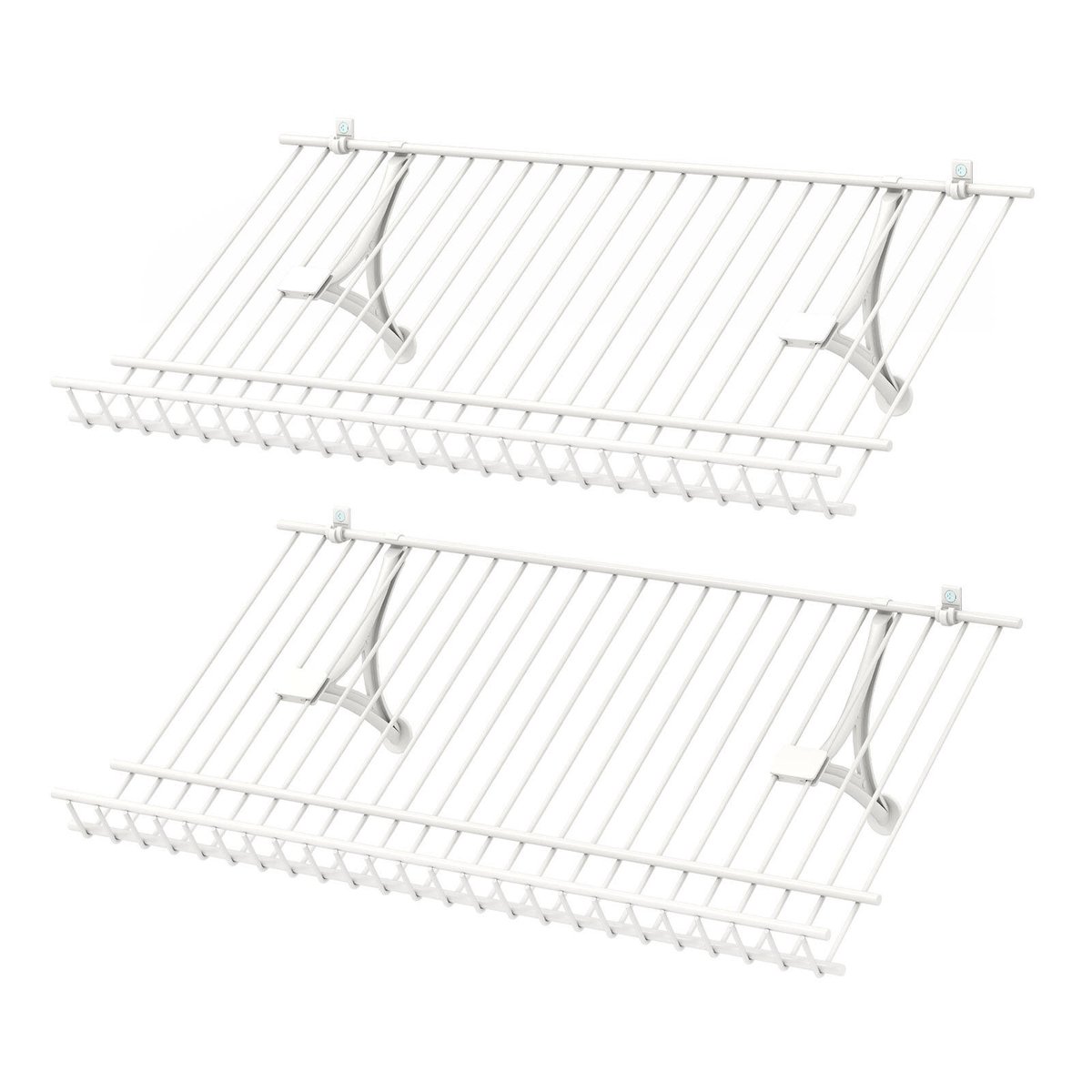 Costway 2PCS 61cm Metal Wire Shoe Racks Closet Shelves - Bunnings Australia