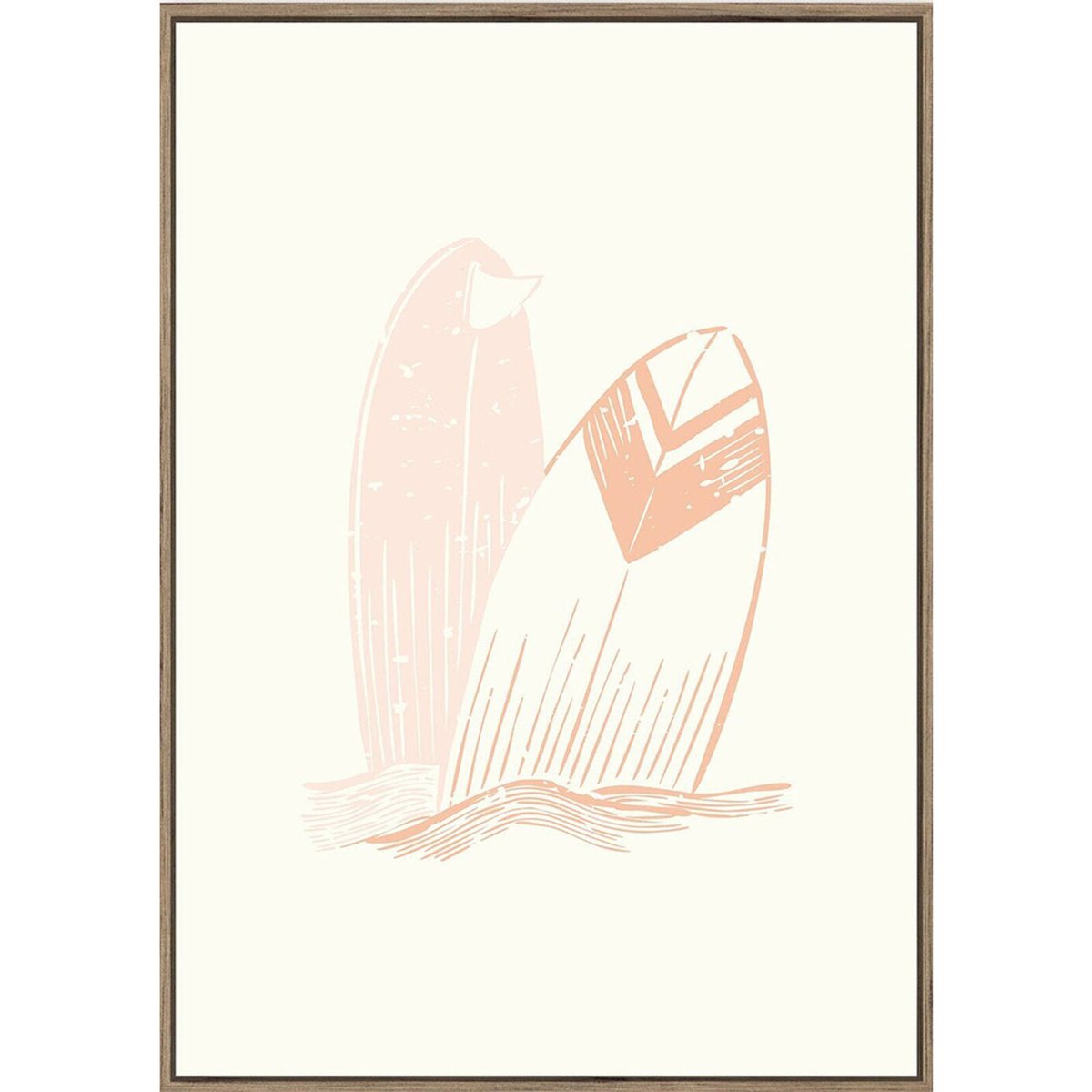 Rayell Framed Kids Artwork Surfboard Natural Cream 50x70cm - Bunnings ...