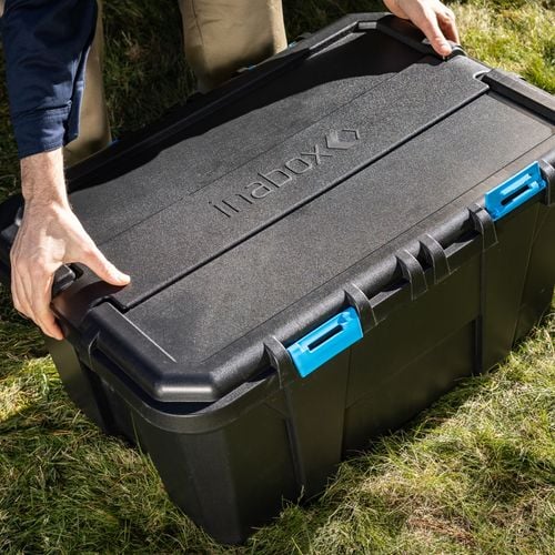 Inabox 100L Iron Black Heavy Duty Storage Container - Bunnings Australia