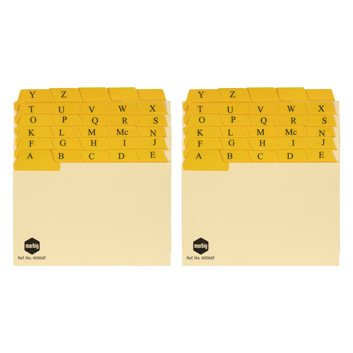 2x Marbig 6x4'' Manilla Guide Card A-z/1-31 Plastic Tabs Office ...