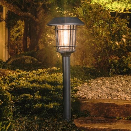 Luxzone 60cm 30 Lumens Aluminium LED Solar Pathway Light - Bunnings ...