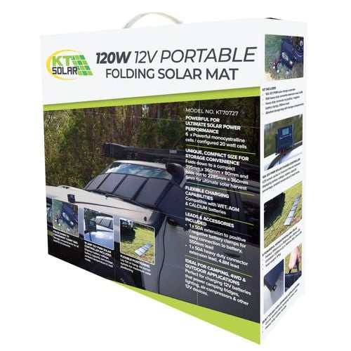 KT Solar 120W 12V Blanket Solar Panel Kit with 10A PWM Controller ...