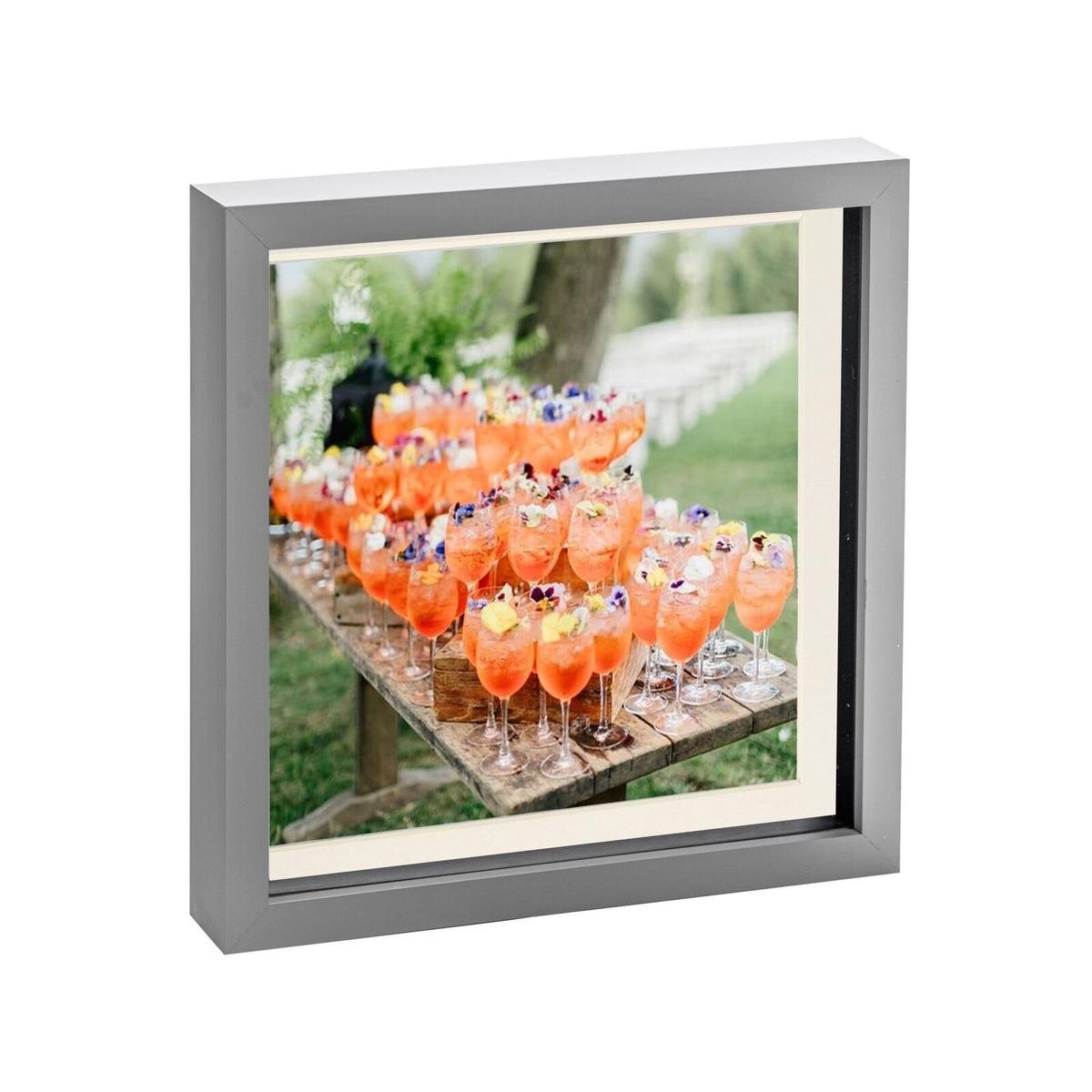 Nicola Spring Acrylic 3D Box Photo Frame with 8" x 8" Mount - 10" x 10 ...