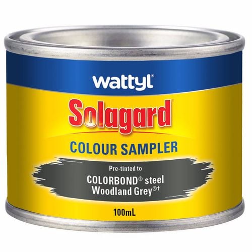 Wattyl Solagard 100ml Pre-tinted Woodland Grey Low Sheen Colour Sampler ...