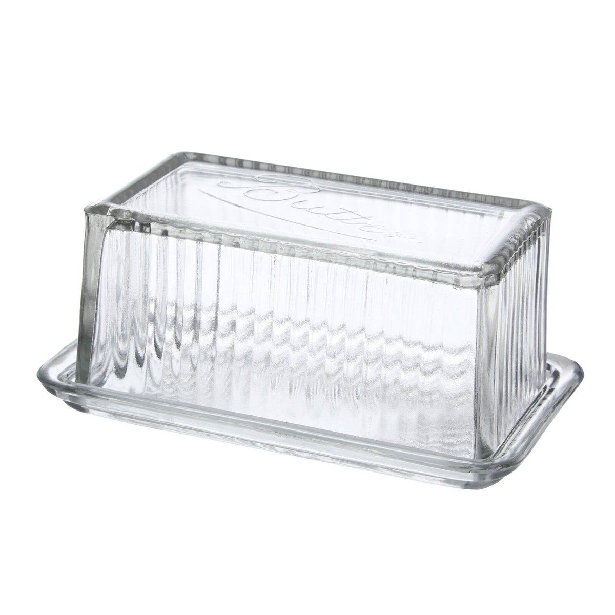 Davis & Waddell Eltham Glass Butter Dish Clear 17x10x7cm - Bunnings ...