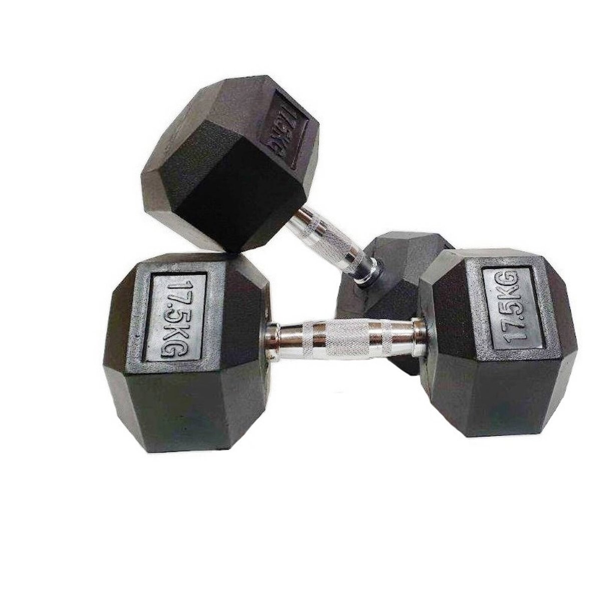 Morgan Rubber Hex Dumbbells - Pair [17.5kg] - Bunnings Australia