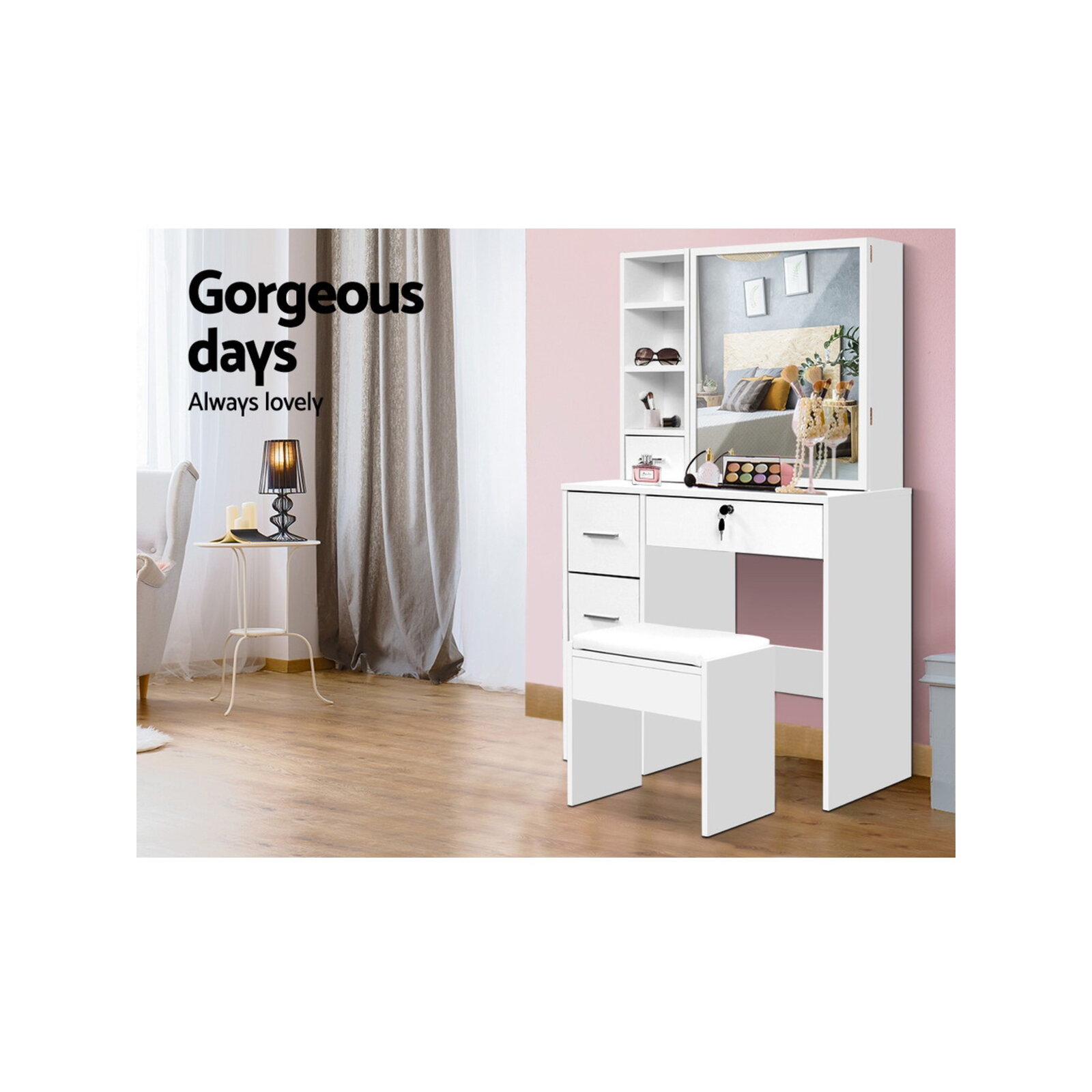 Artiss dressing table with mirror store