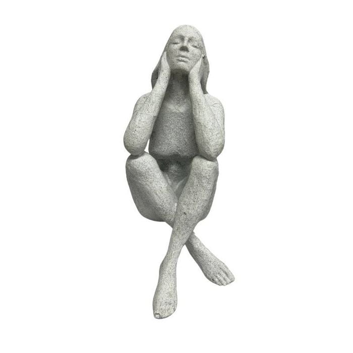 Willow & Silk Lady Statue W/elbows On Knees 18.5x11.5x23cm - Bunnings ...