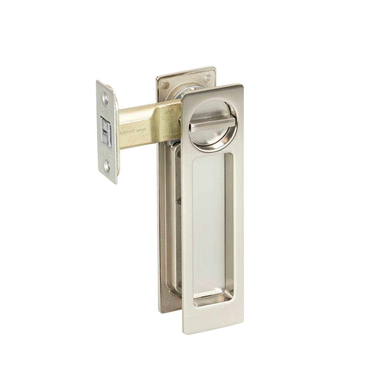 Delf Satin Nickel Rectangular Cavity Privacy Door Lock - Bunnings Australia