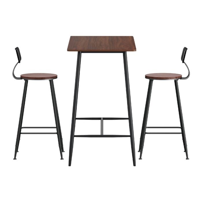 Artiss Bar Table and Stools Set Dining Desk Kitchen Chairs Cafe Pub ...