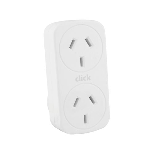 Click White Vertical Double Adaptor - Bunnings New Zealand