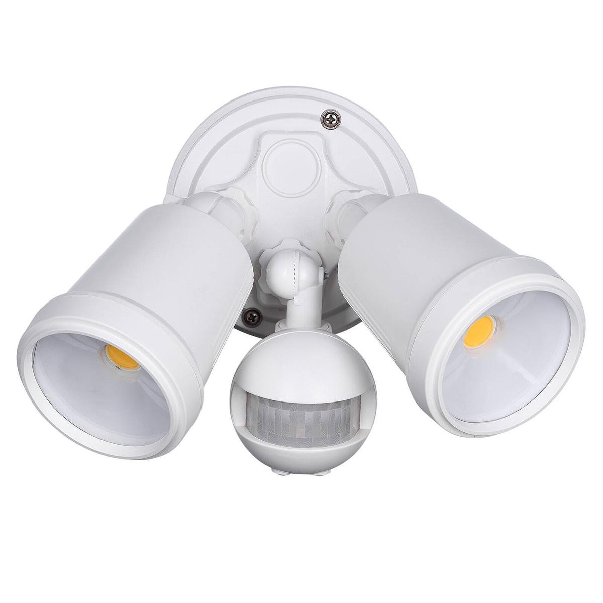 Brilliant White Raptor III Twin Security Light with Sensor - Bunnings ...