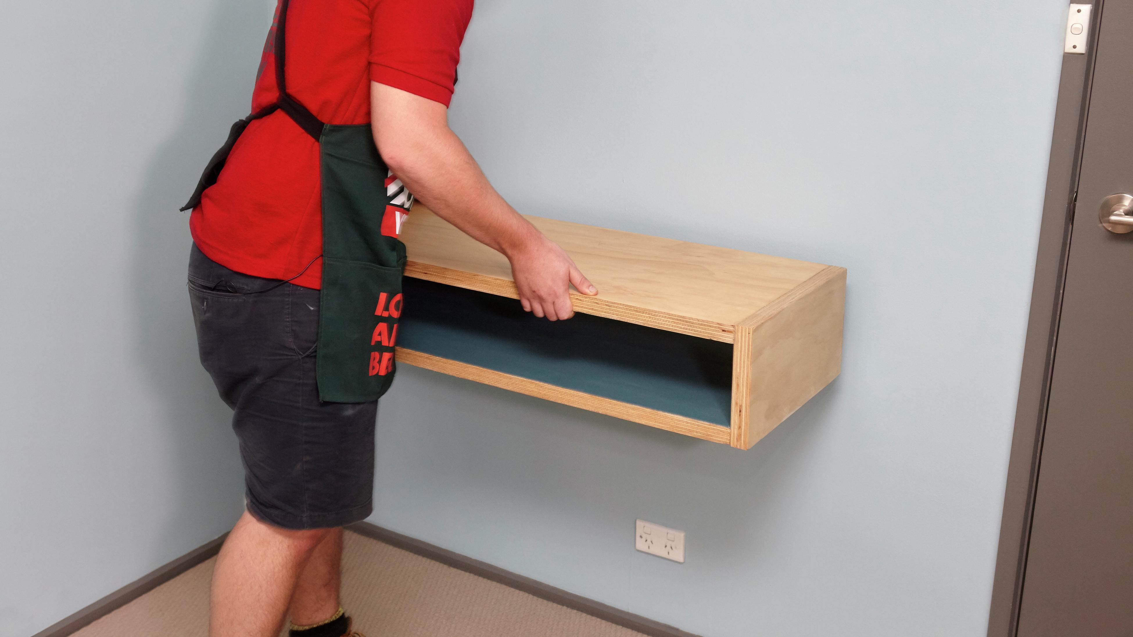 How To Make a Timber Floating Wall Desk Bunnings Australia
