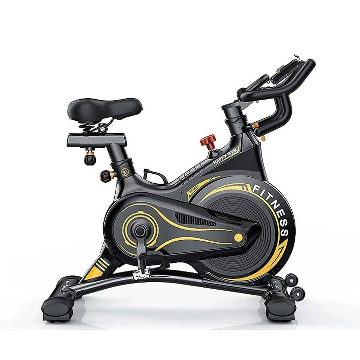 Fitness Master Black Magnetic Exercise Spin Bike Home Gym Workout ...