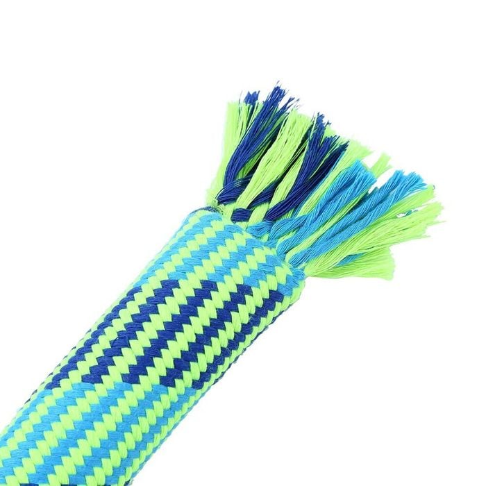 Paws Claws Tug Of War Rubber Core Rope 30cm Blue Green Bunnings Australia
