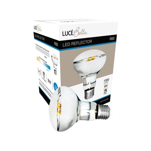 Luce Bella R80 E27 LED 1000lm 9W Cool White Globe - Bunnings Australia