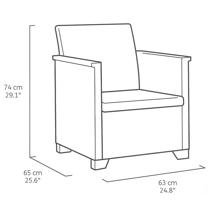 Keter Emma Balcony with Luzon Storage Box - Bunnings Australia