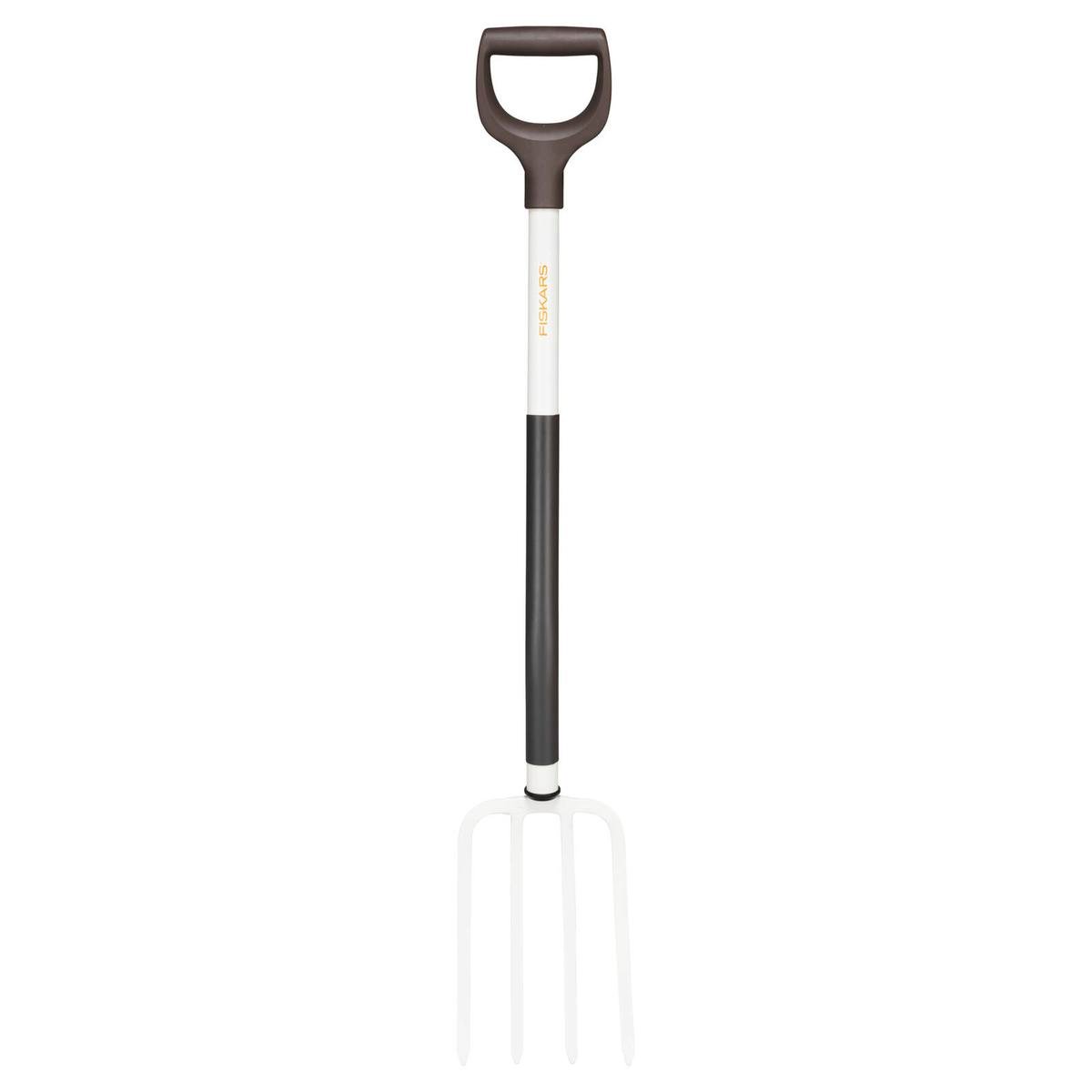 Fiskars White Digging Fork - Bunnings Australia
