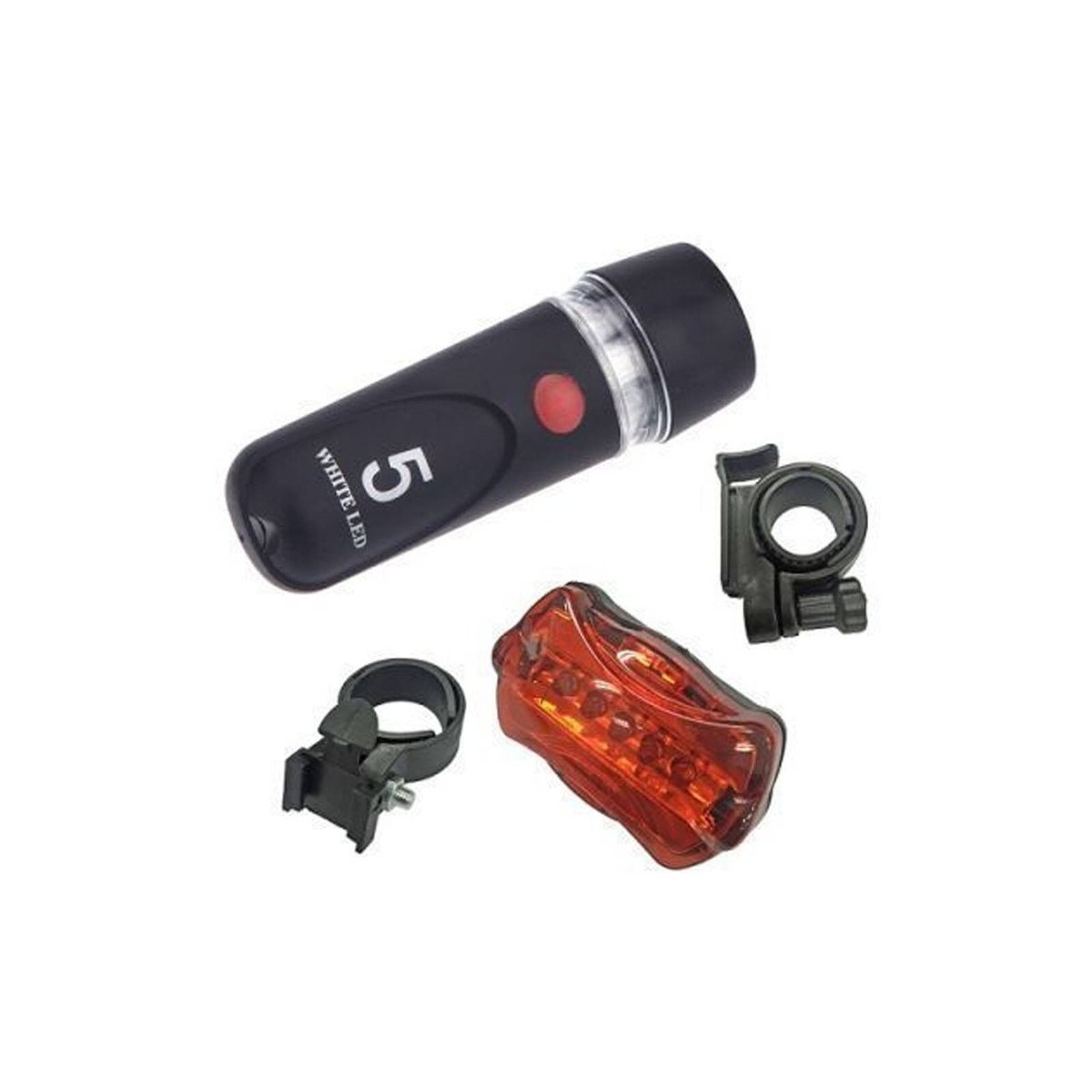 LED BIKE LIGHT SET Bicycle Front Rear Flashlight Torch Headlight ...