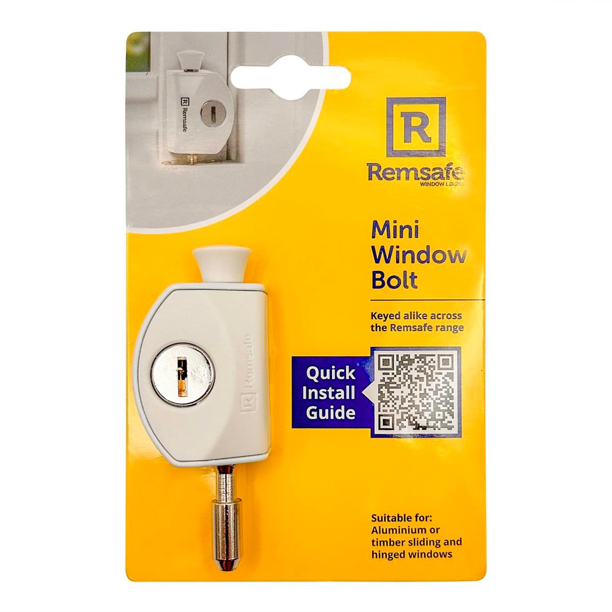 Remsafe White Mini Window And Door Bolt - Bunnings Australia