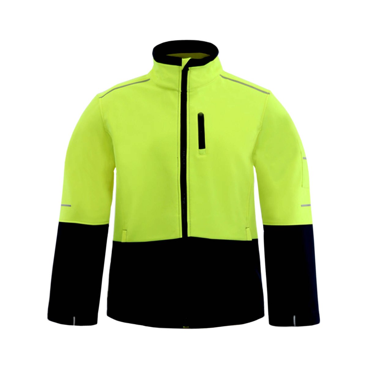 Craftright Hi Vis Yellow Navy Soft Shell Jacket - Small - Bunnings ...