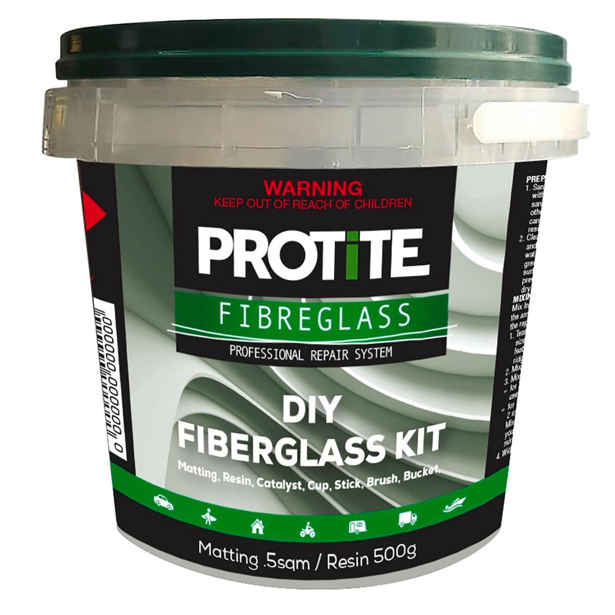 Protite 500g Medium Fibreglass Kit - Bunnings Australia