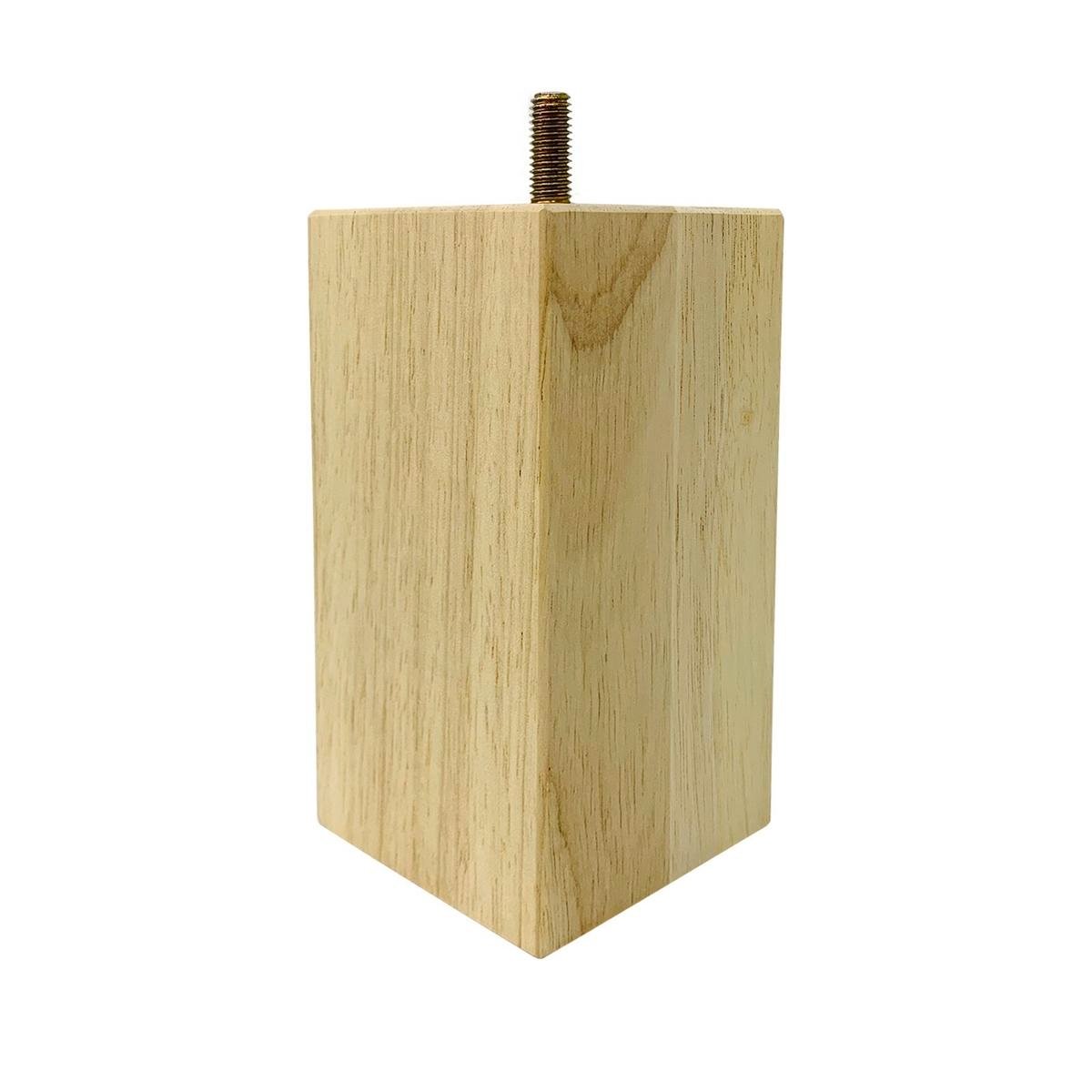 Adoored 73 x 73 x 150mm Raw Wood Square Furniture Leg - Bunnings Australia