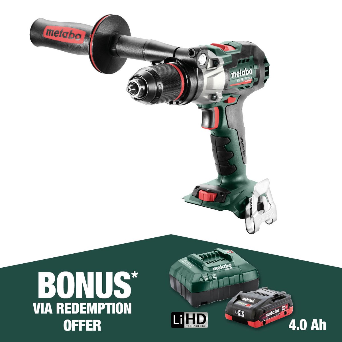 Metabo 18V 130NM Cordless Brushless Hammer Drill - Bunnings Australia