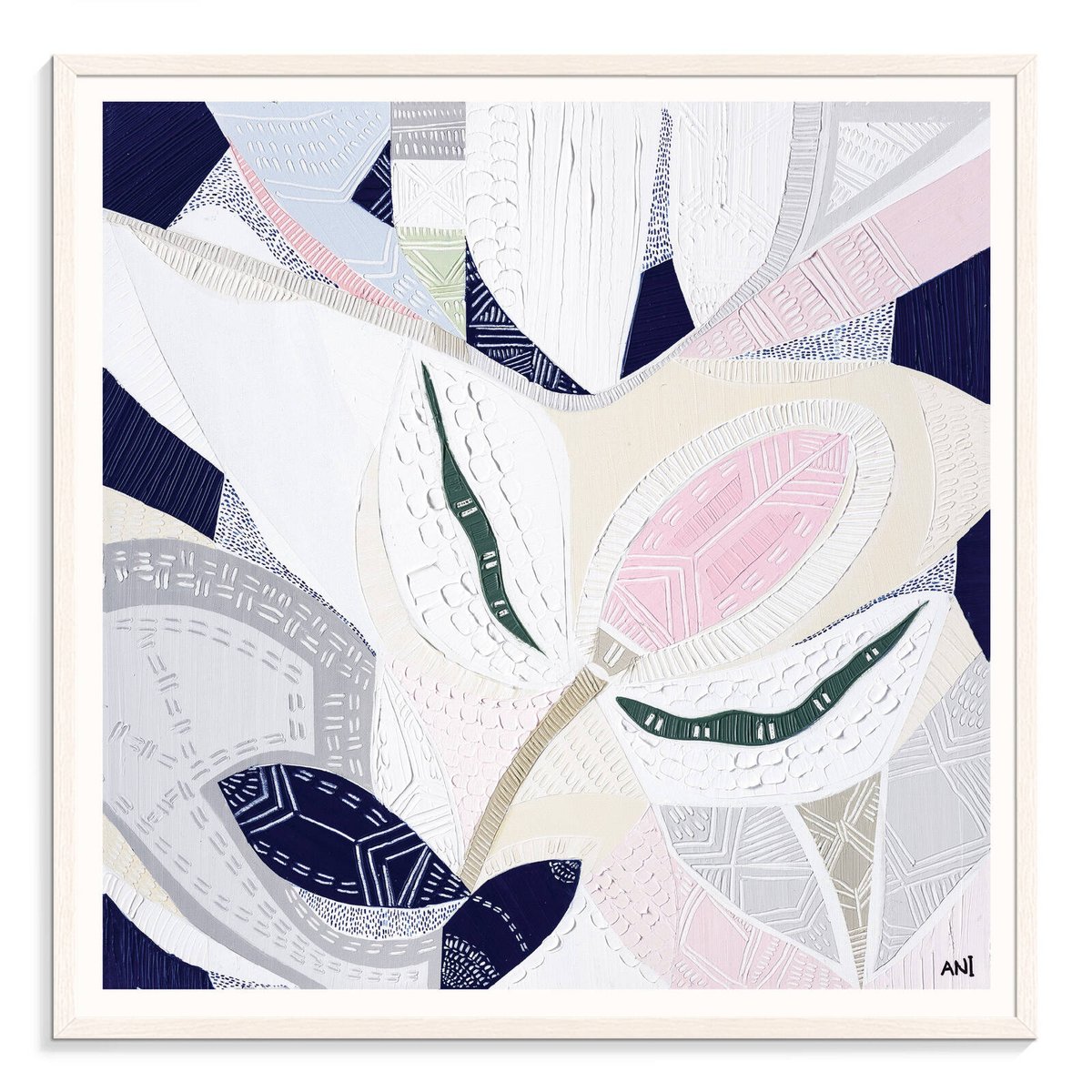 Artist Lane "Wild Flower Ranges 1 " by Ani Ipradjian - 76x76cm White ...