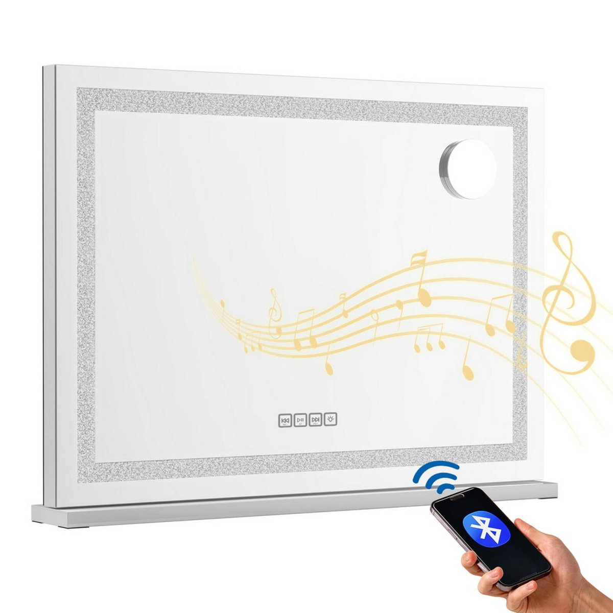 Embellir Bluetooth Makeup Mirror 80x58cm Hollywood Vanity with LED ...