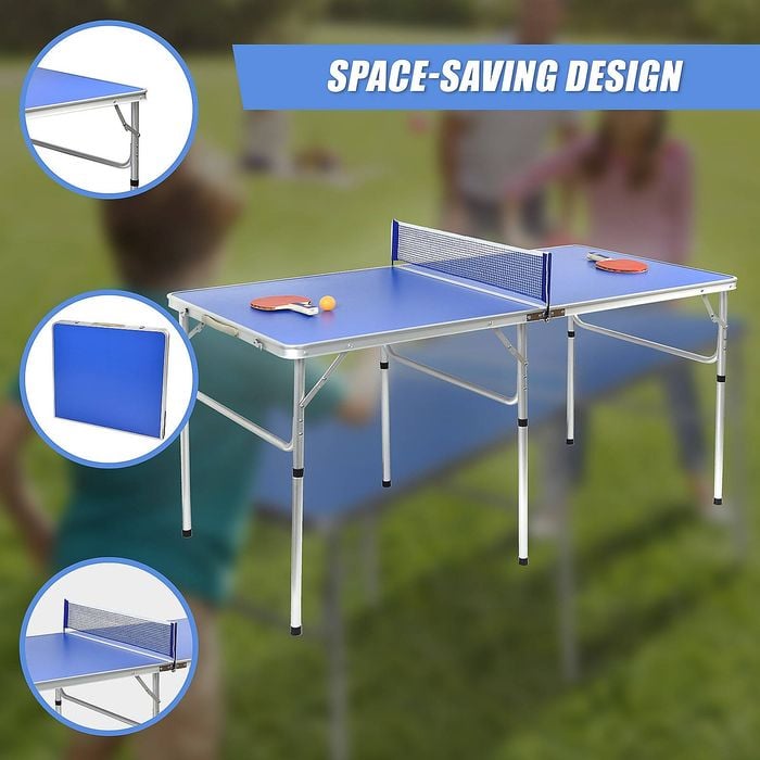 152cm Portable, Folding Ping Pong Tennis Table - Bunnings Australia