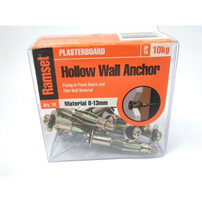 Ramset Hollow Wall Anchor Zinc Passivated M4 x 8-13mm 10pk - Bunnings New Zealand
