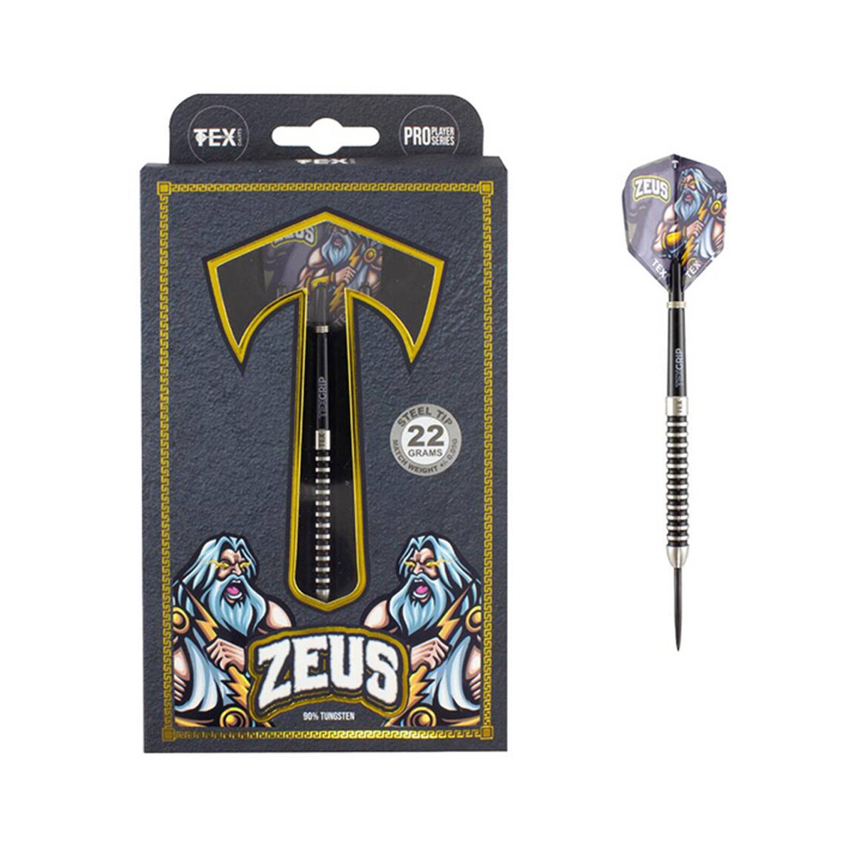 TEX 22g Zeus 90% Tungsten Darts Barrel Shaft TEX Grip - Bunnings Australia