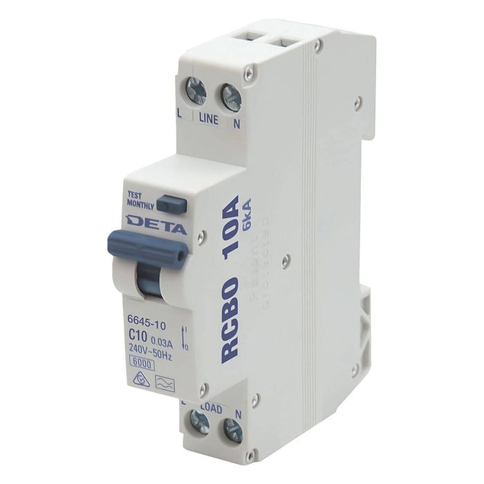 DETA 10A Residual Circuit Breaker With Overload Protection - Bunnings ...