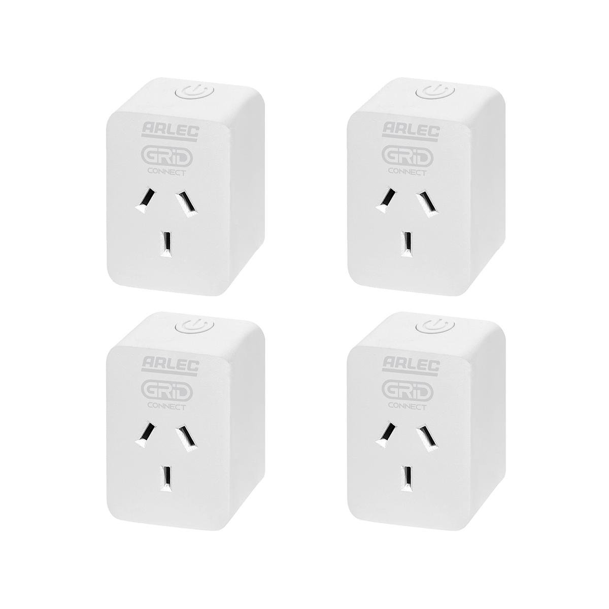 Arlec Grid Connect Smart Plug In Socket With Energy Meter - 4 Pack ...