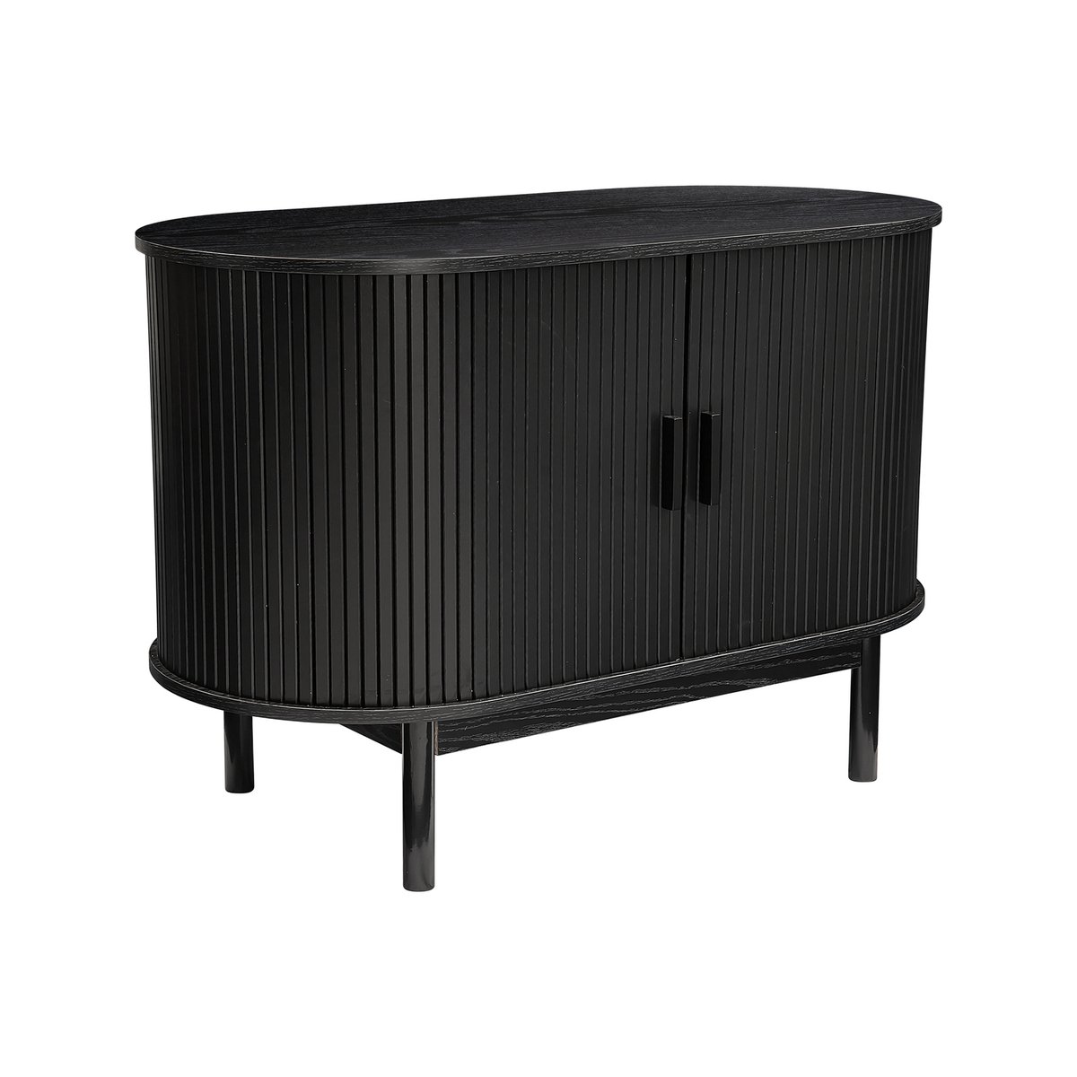 Dining Room Buffet Ribbed Sideboard Cabinet Black - Bunnings Australia