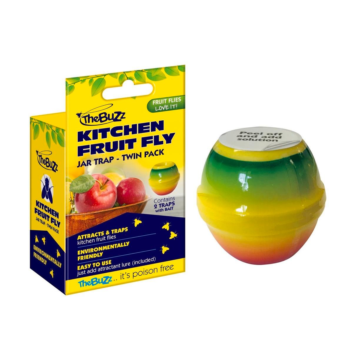 The Buzz Kitchen Fruit Fly Trap - 2 Pack - Bunnings New Zealand