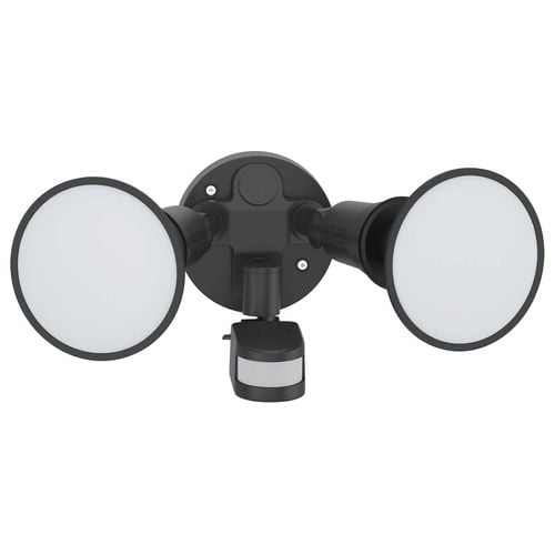 Arlec Twin Head Hardwired Floodlight With Sensor - Bunnings New Zealand